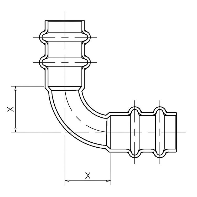 Mueller Refrigeration Press 90LR-38 Elbow