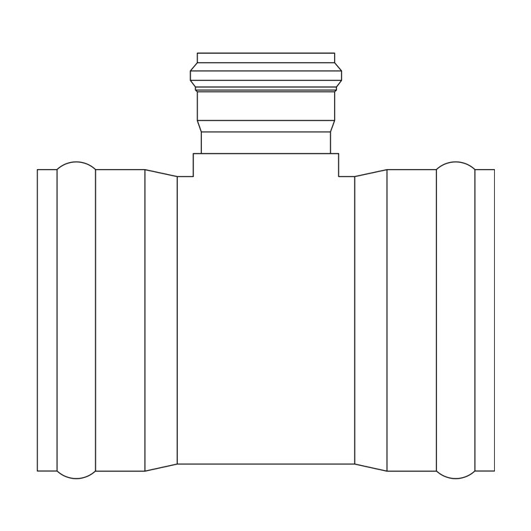 Drain Sewer Pipe & Fittings GPK 18X8TG Tee